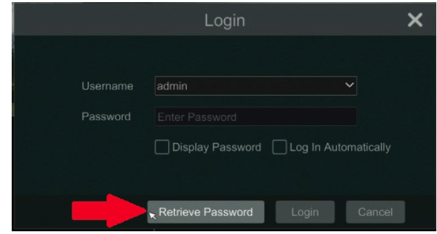 Paramount NVR Password Reset